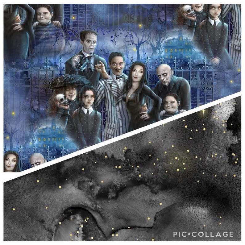 Addams Family Mini Bundle || Seamless Digital Pattern || - Etsy