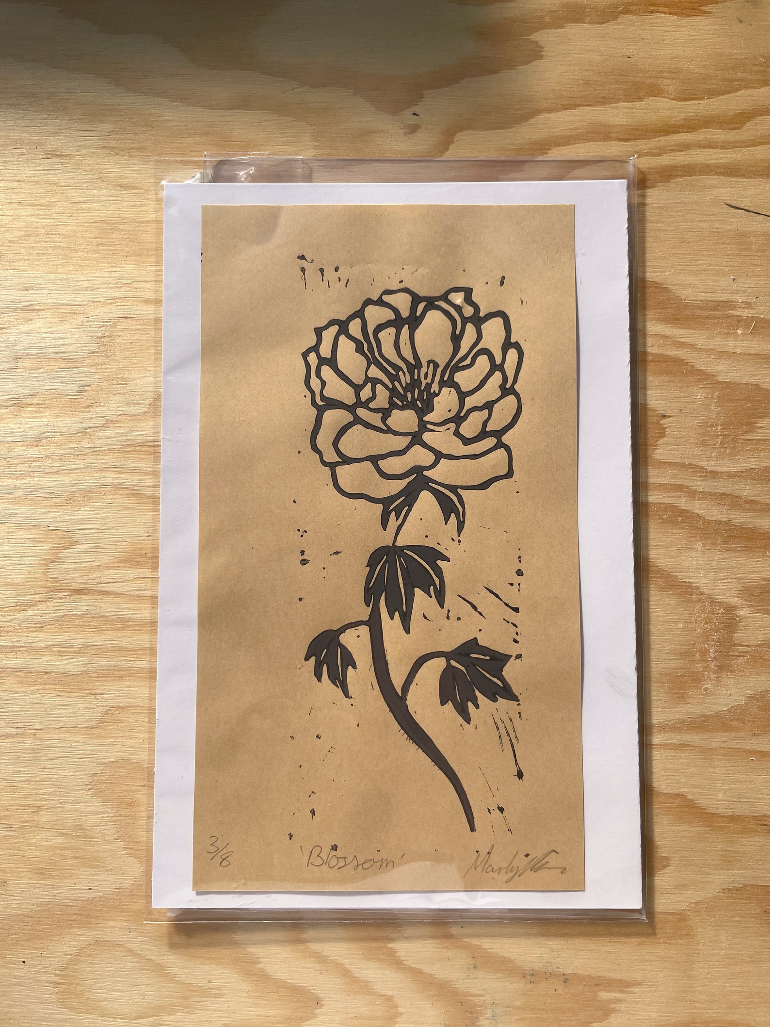 Peony Linocut Print | Botanical Art | Cottagecore Print | Peony Art ...