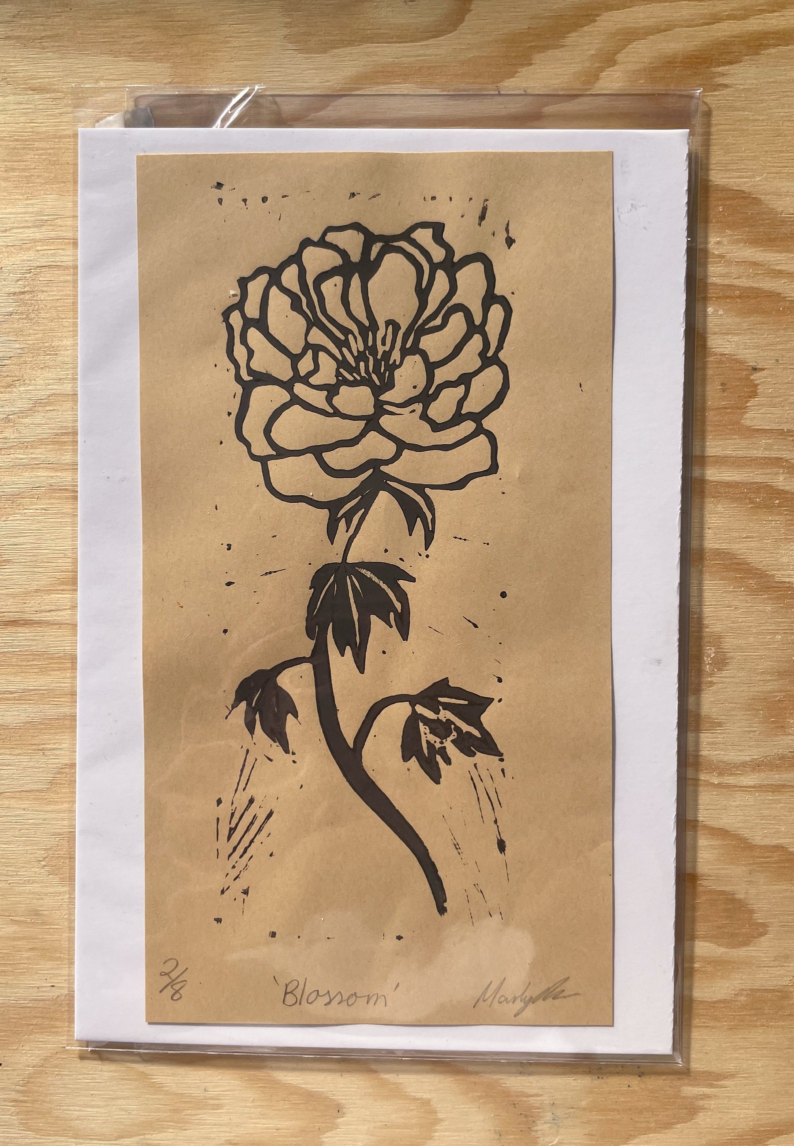 Peony Linocut Print | Botanical Art | Cottagecore Print | Peony Art ...