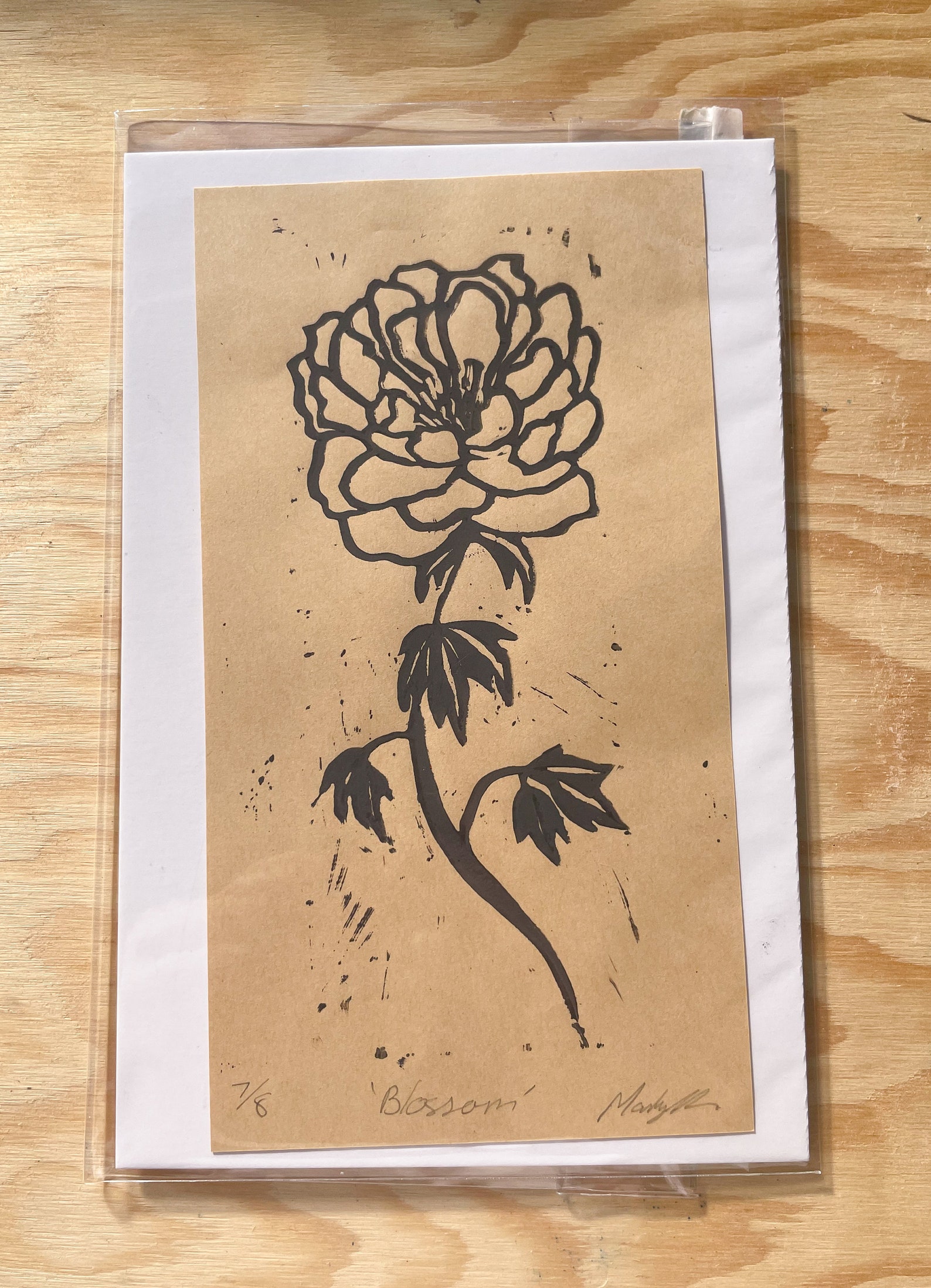 Peony Linocut Print | Botanical Art | Cottagecore Print | Peony Art ...
