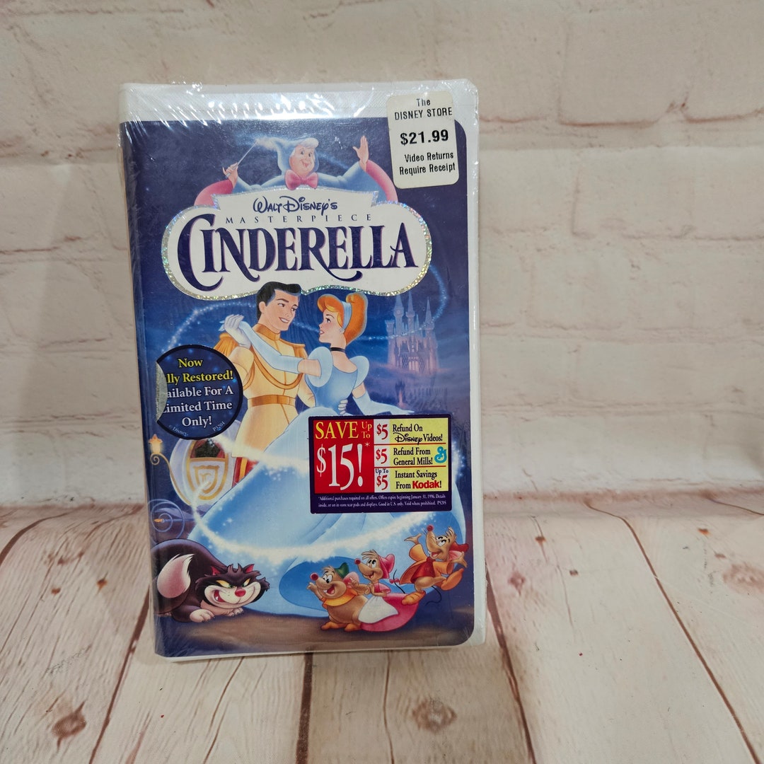 Walt's Disney's Masterpiece Cinderella VHS Fully Restored 1995 Brand ...