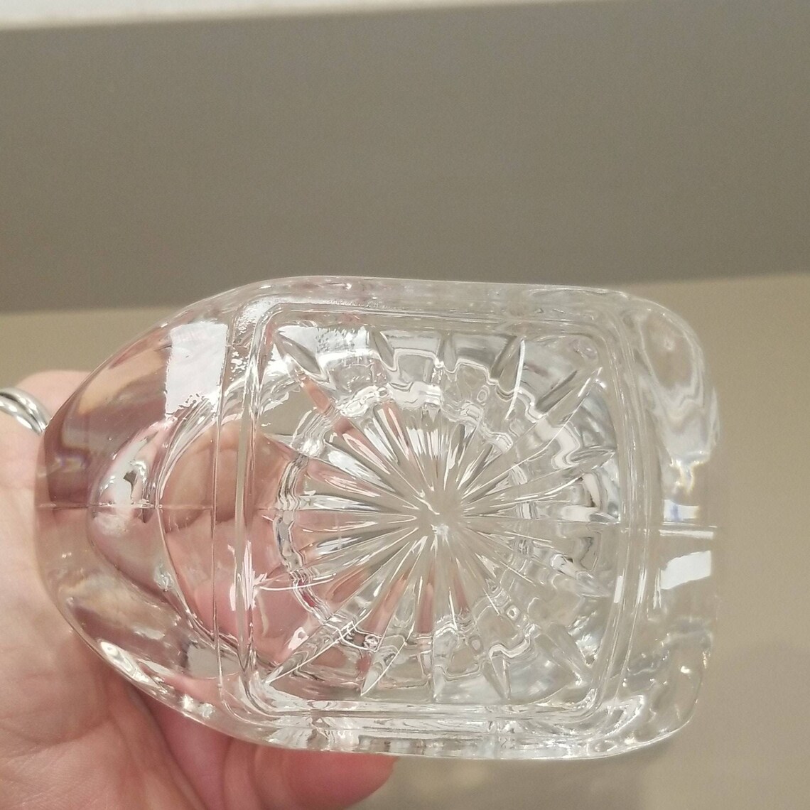 Vintage Crystal Glass Christmas Sleigh Sled Candy Dish Lead ...