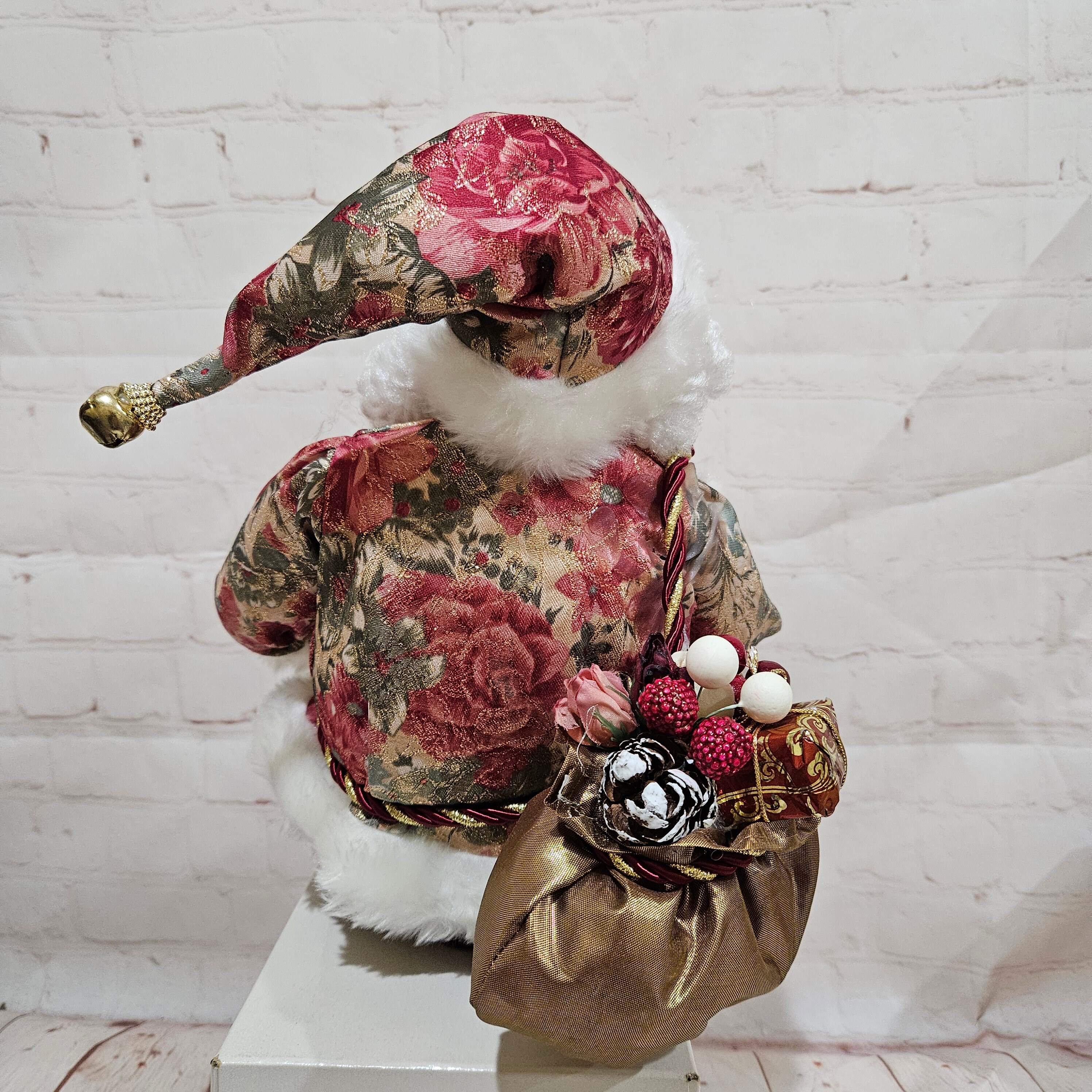 Vintage Mantle Sitting Santa Clause 21" - Etsy