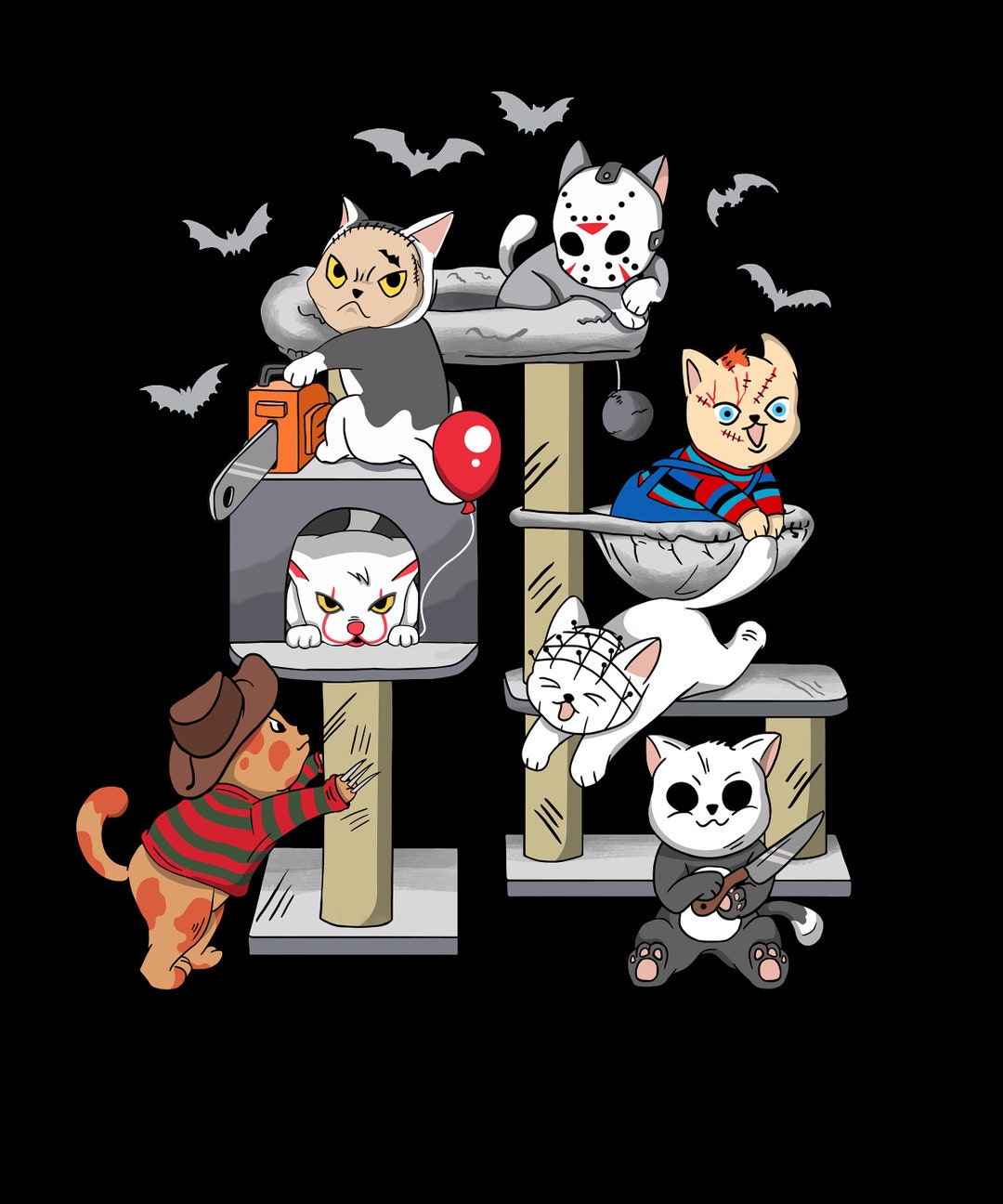 80's Slasher Cats - Etsy