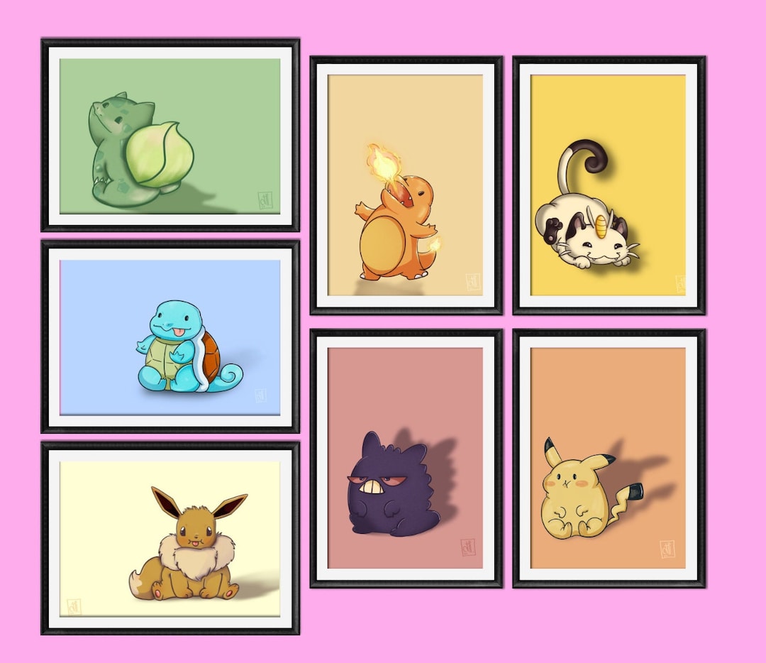 Fan Art Pokémon Prints Wall Art Fan Art Prints Wall - Etsy