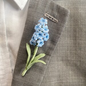 Hyacinth Flower Brooch,crochet Flower Pin, Microcrochet Pin,handmade ...