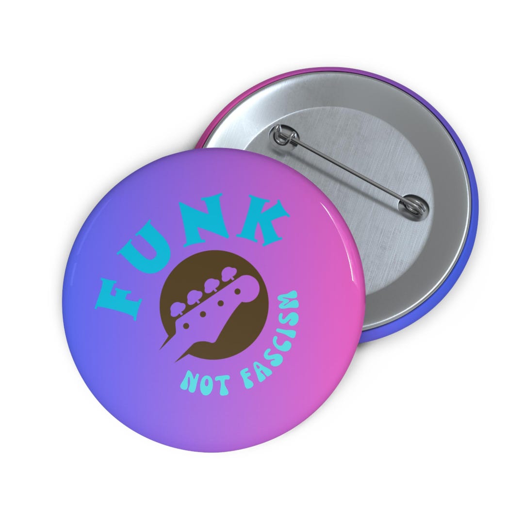 Retro Art Pin Buttons: Funky Bass Lines, Universal Justice - Etsy