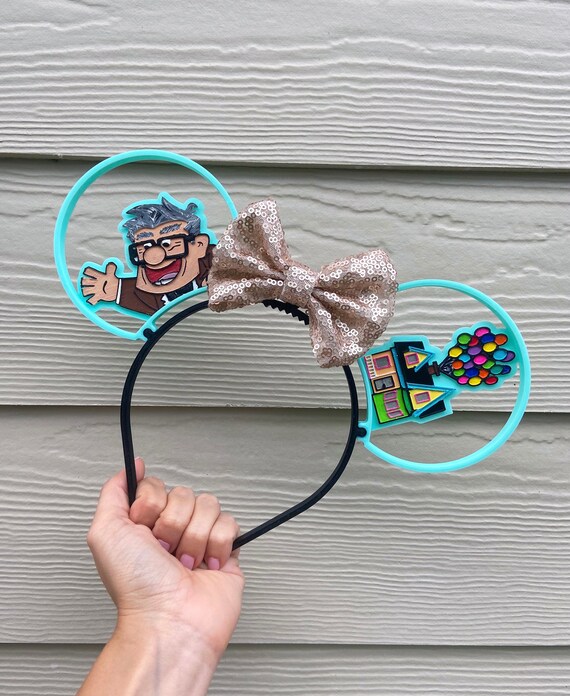 UP Carl & House Hand Painted Ears 3D Printed Disney Art - Etsy