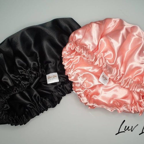 Rose Gold Reversible Silky Satin Hair Bonnet - Etsy UK