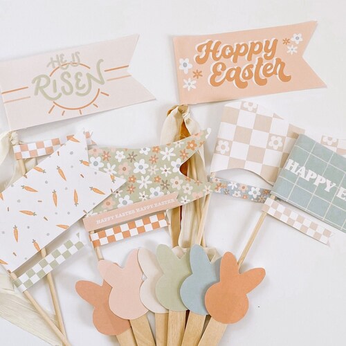 Easter Pennant Flags and Printables Bundle 6 Downloadable - Etsy