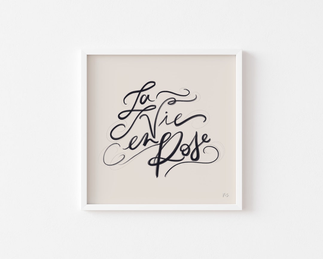 La Vie En Rose Art Print - Etsy
