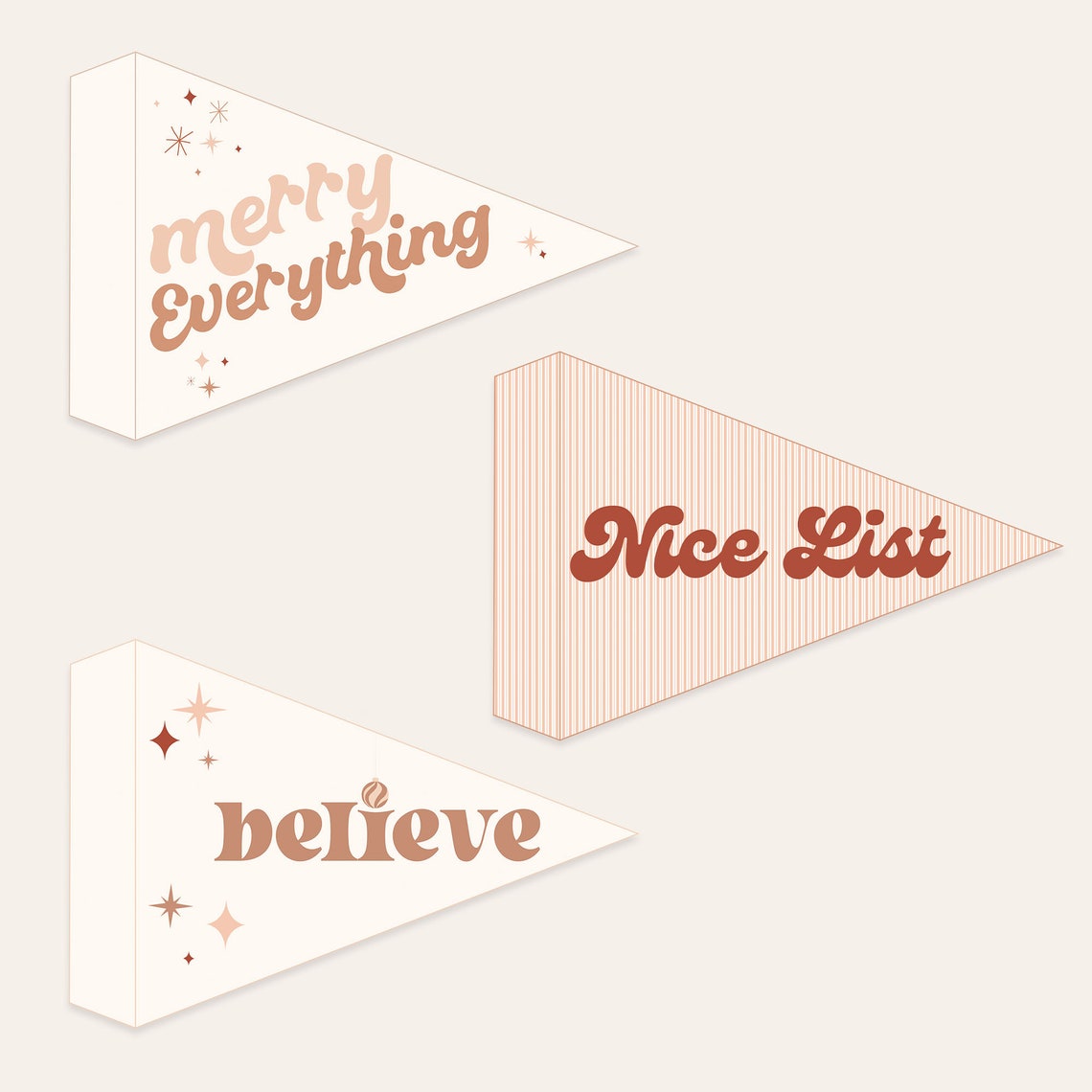 14 Christmas Printable Pennant Flags Bundle Kids Christmas - Etsy