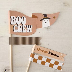 Halloween Pennant Flag Bundle | Neutral Halloween Flags, Boo Basket ...