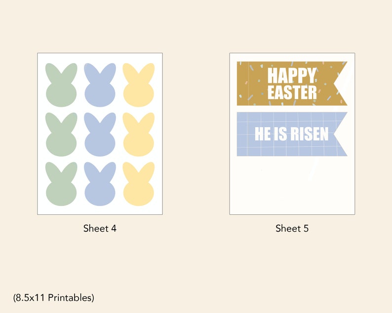 Easter Pennant Flags and Printables Bundle | 6 Downloadable Flags, 18 ...