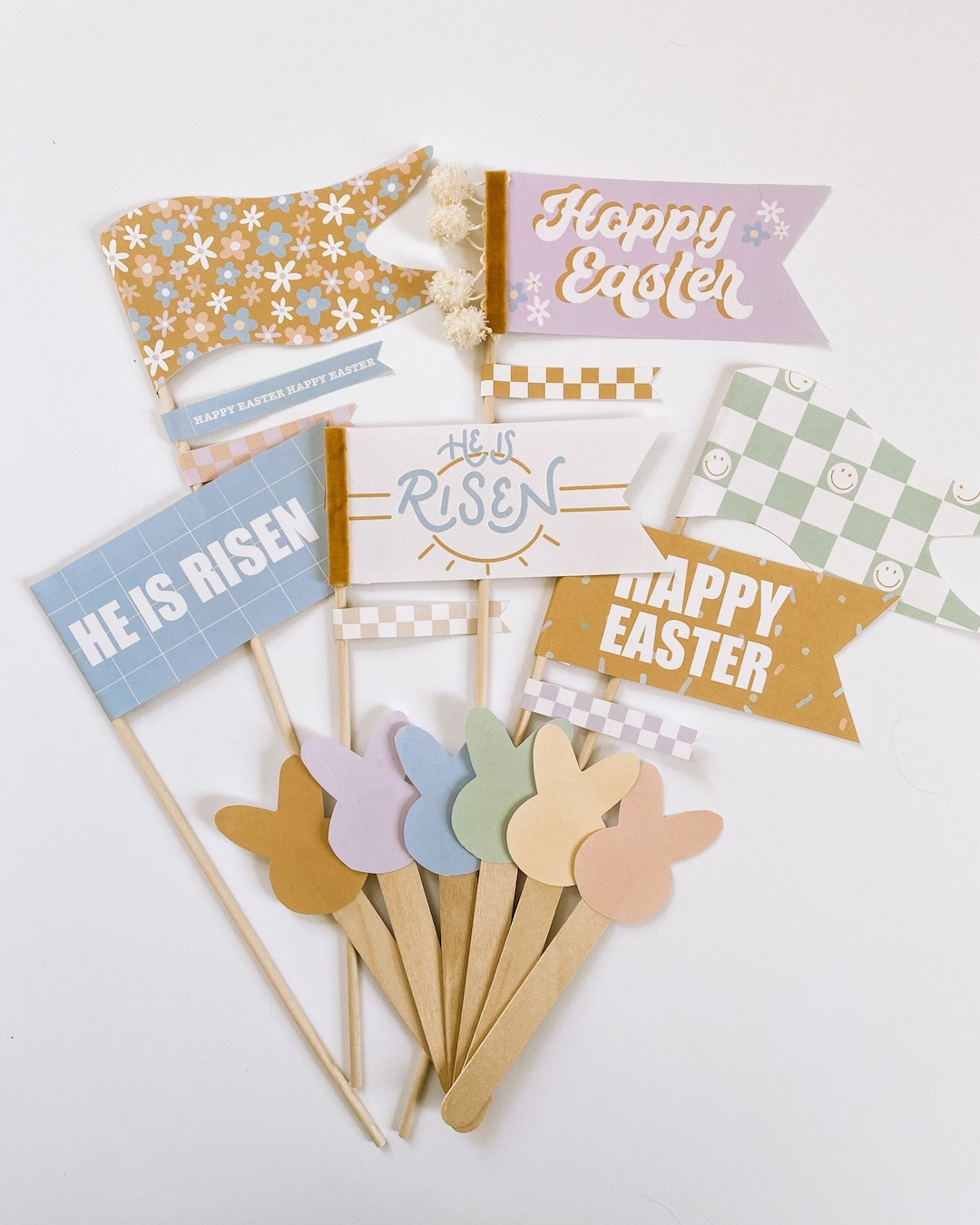 Easter Pennant Flags and Printables Bundle | 6 Downloadable Flags, 18 ...