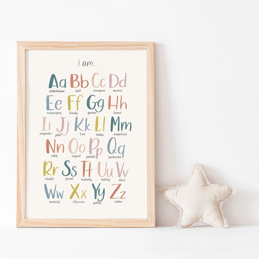 Kids Affirmation Alphabet, Printable Art, Kids Wall Art, Kids Abcs ...