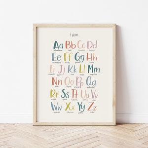 Kids Affirmation Alphabet, Printable Art, Kids Wall Art, Kids Abcs ...