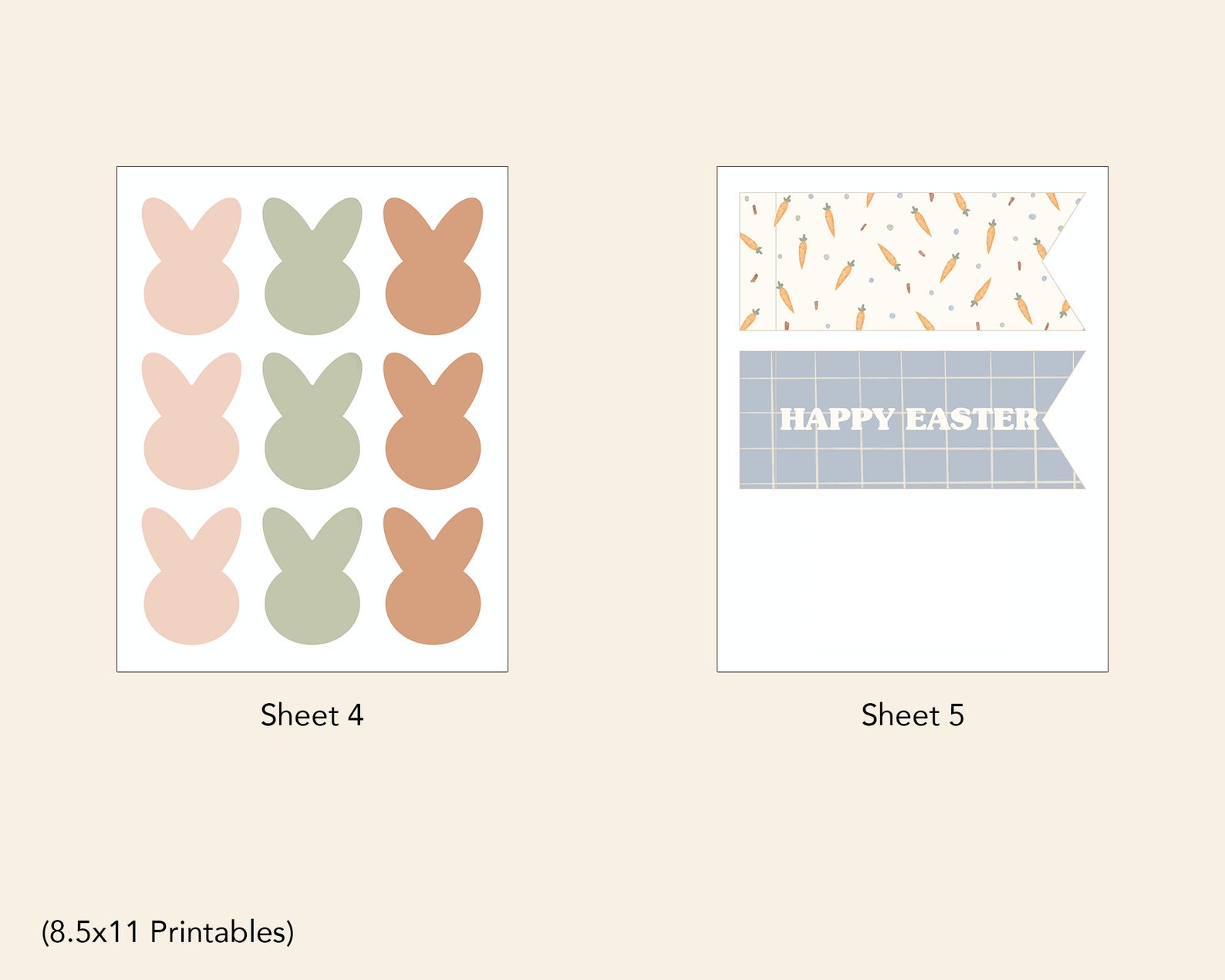 Easter Pennant Flags and Printables Bundle | 6 Downloadable Flags, 18 ...