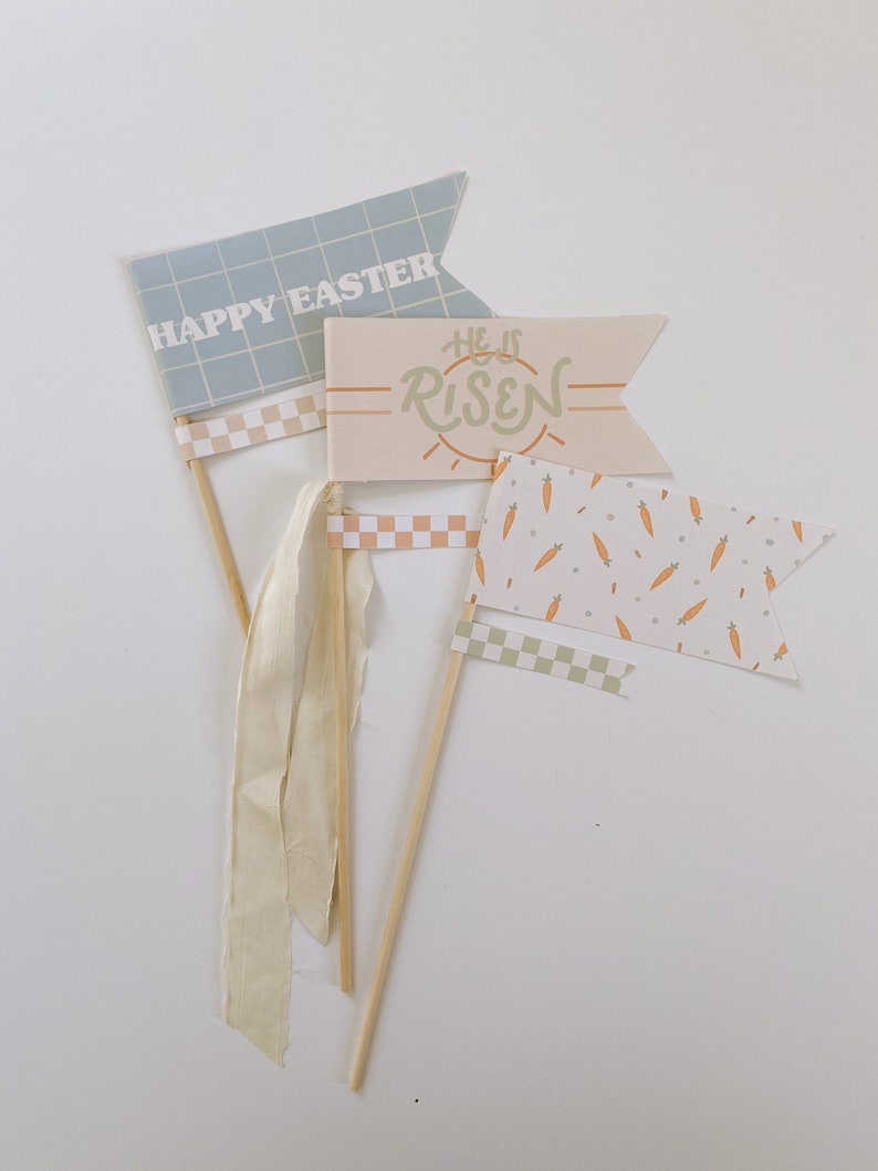 Easter Pennant Flags and Printables Bundle 6 Downloadable - Etsy