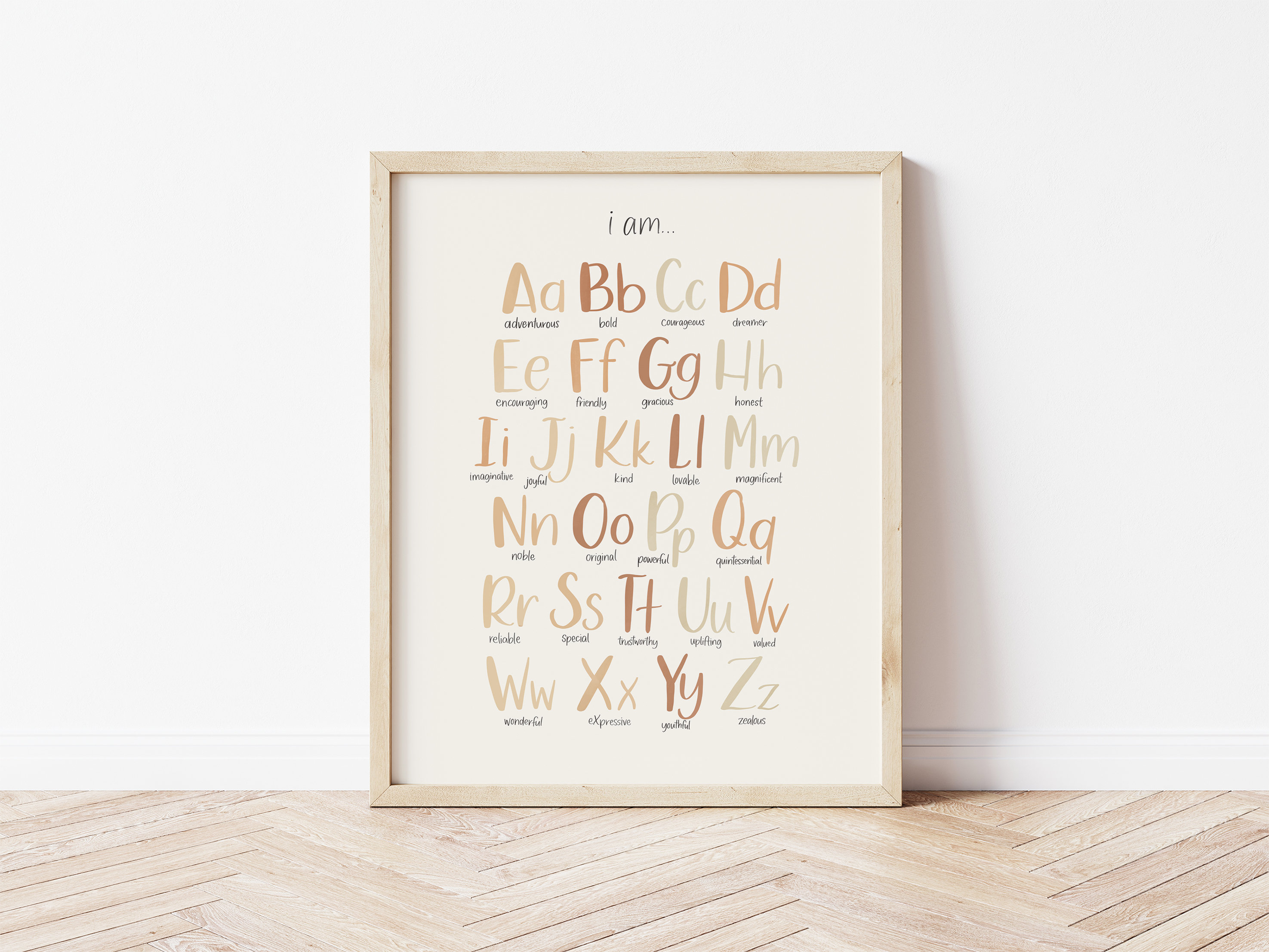 Affirmation Alphabet Poster Printable Art, Kids Wall Art, ABC Poster ...