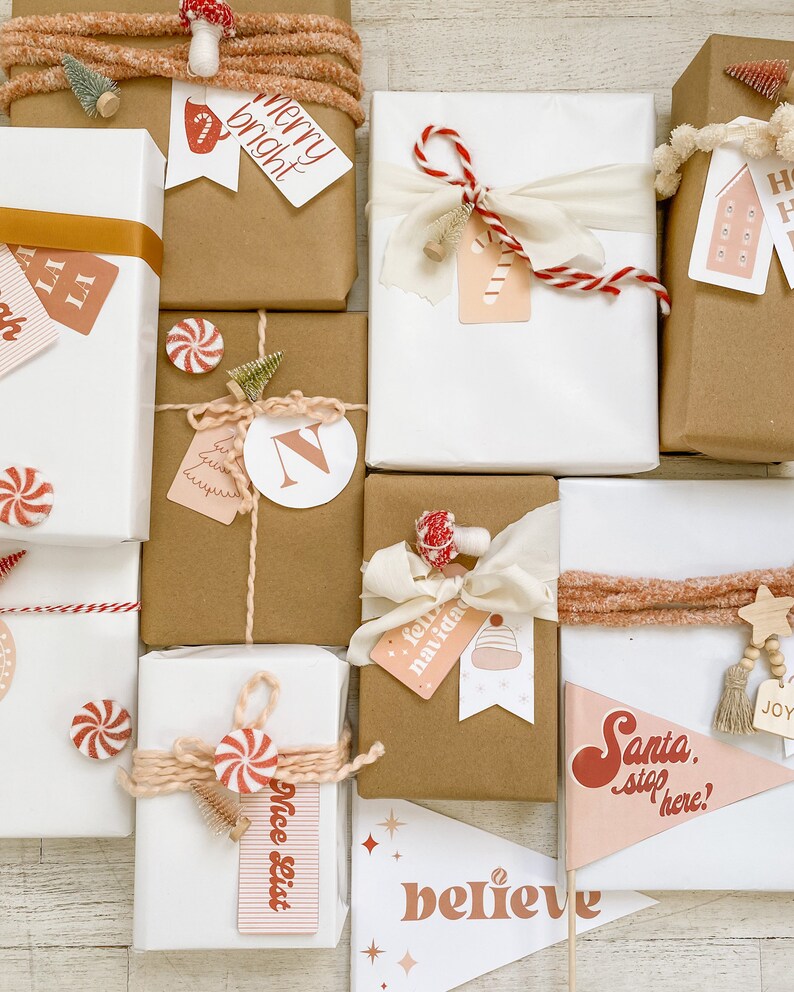 21 Printable Boho Christmas Gift Tags | Christmas Gift Tags, Boho ...
