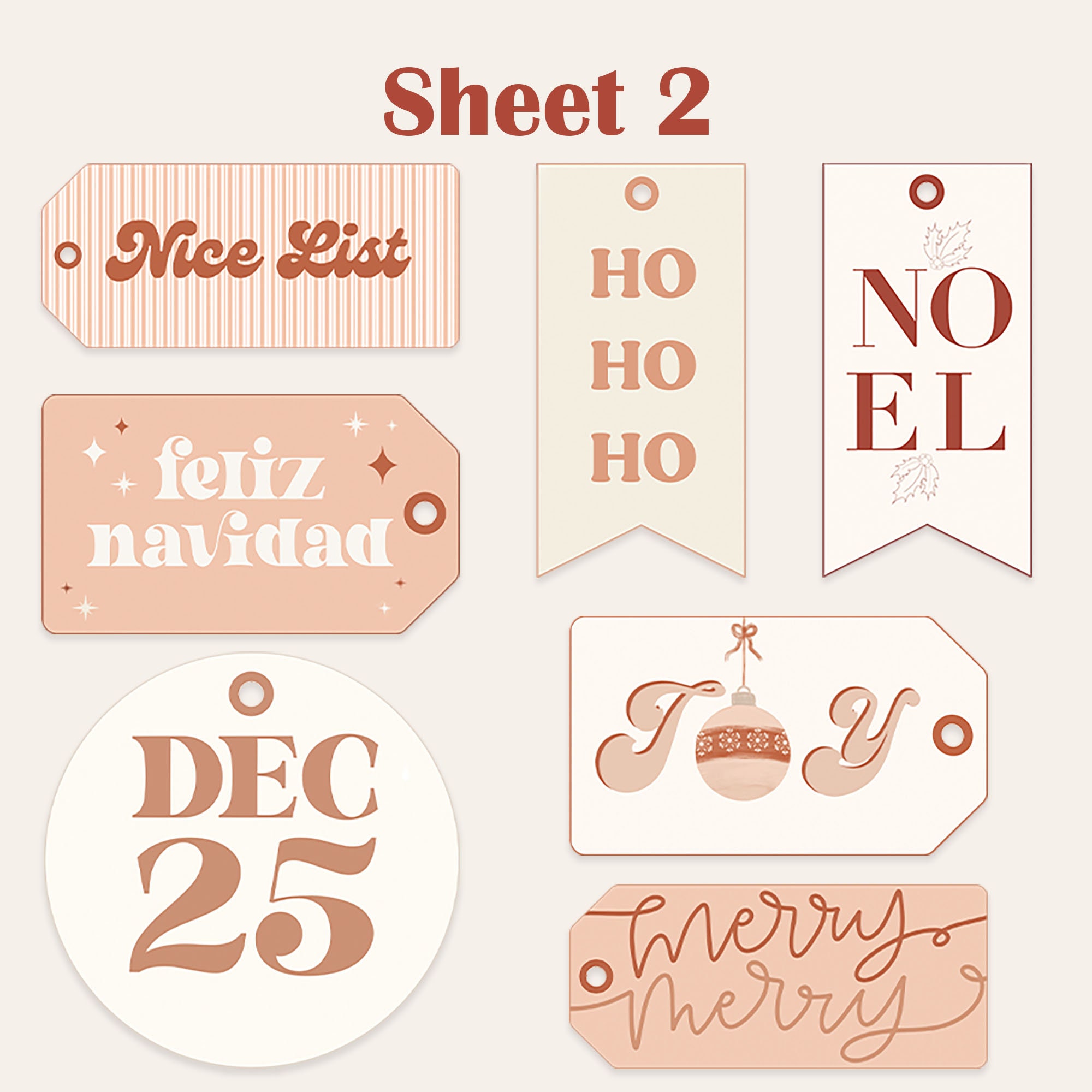 21 Printable Boho Christmas Gift Tags | Christmas Gift Tags, Boho ...