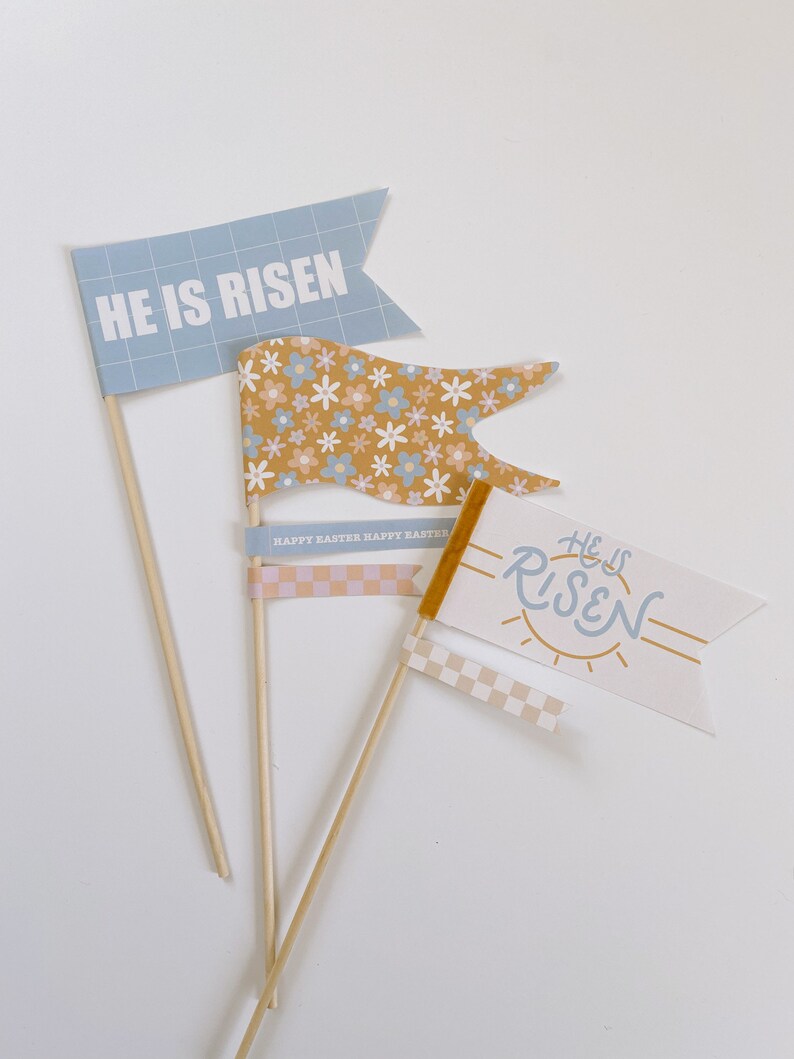 Easter Pennant Flags and Printables Bundle | 6 Downloadable Flags, 18 ...