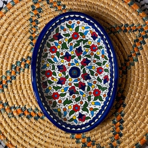 Handmade Palestinian Pottery Oval Serving Platter Handmade Ceramic Made ...