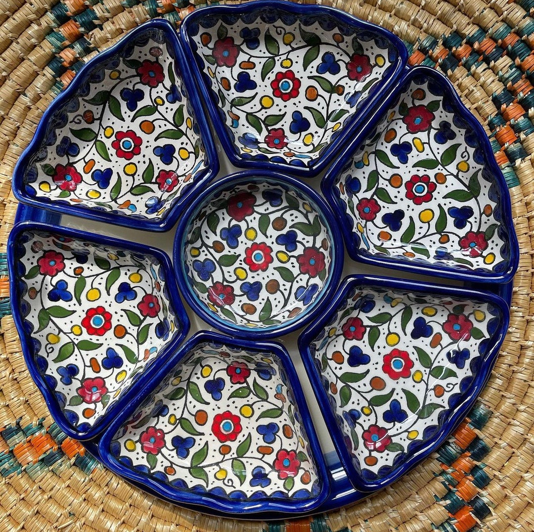Divided Plate Ceramic 14 Inch Diameter (palestinian Seller) Handmade ...
