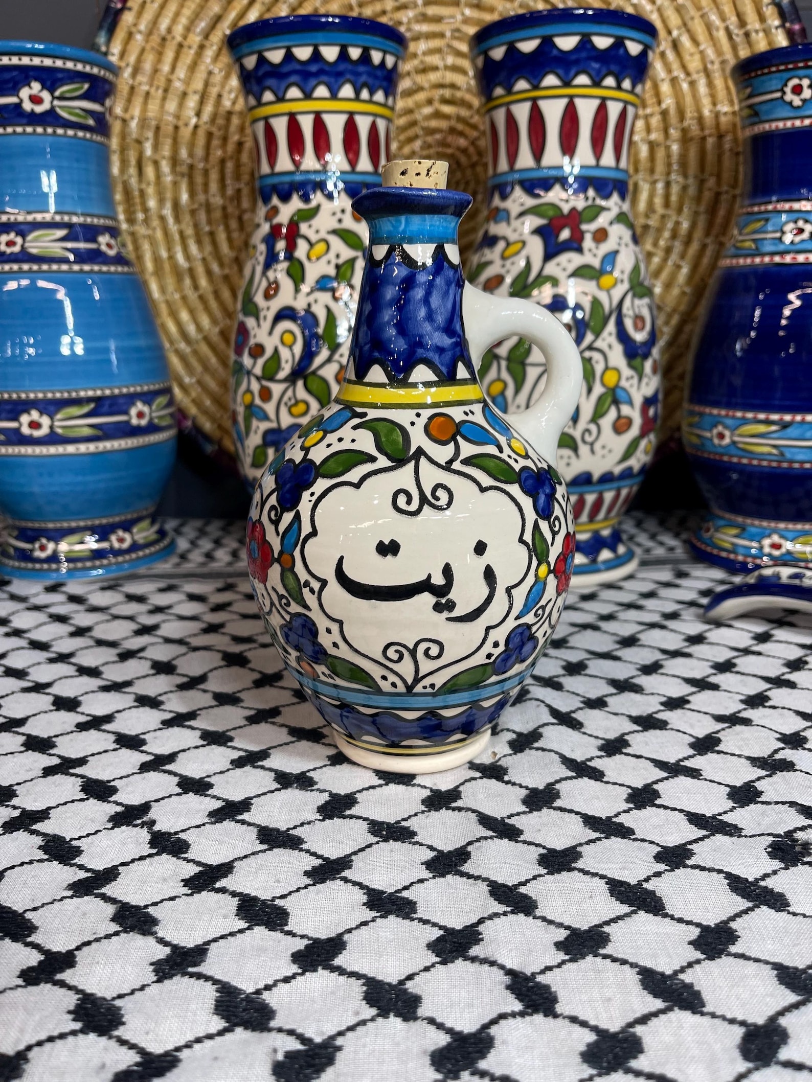 Palestinian Pottery | Olive Oil Dispenser | Ceramic Handmade & Hand ...