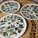 Palestinian Pottery Set of 3 Plates 21cm Green Olive Tree Branch ...