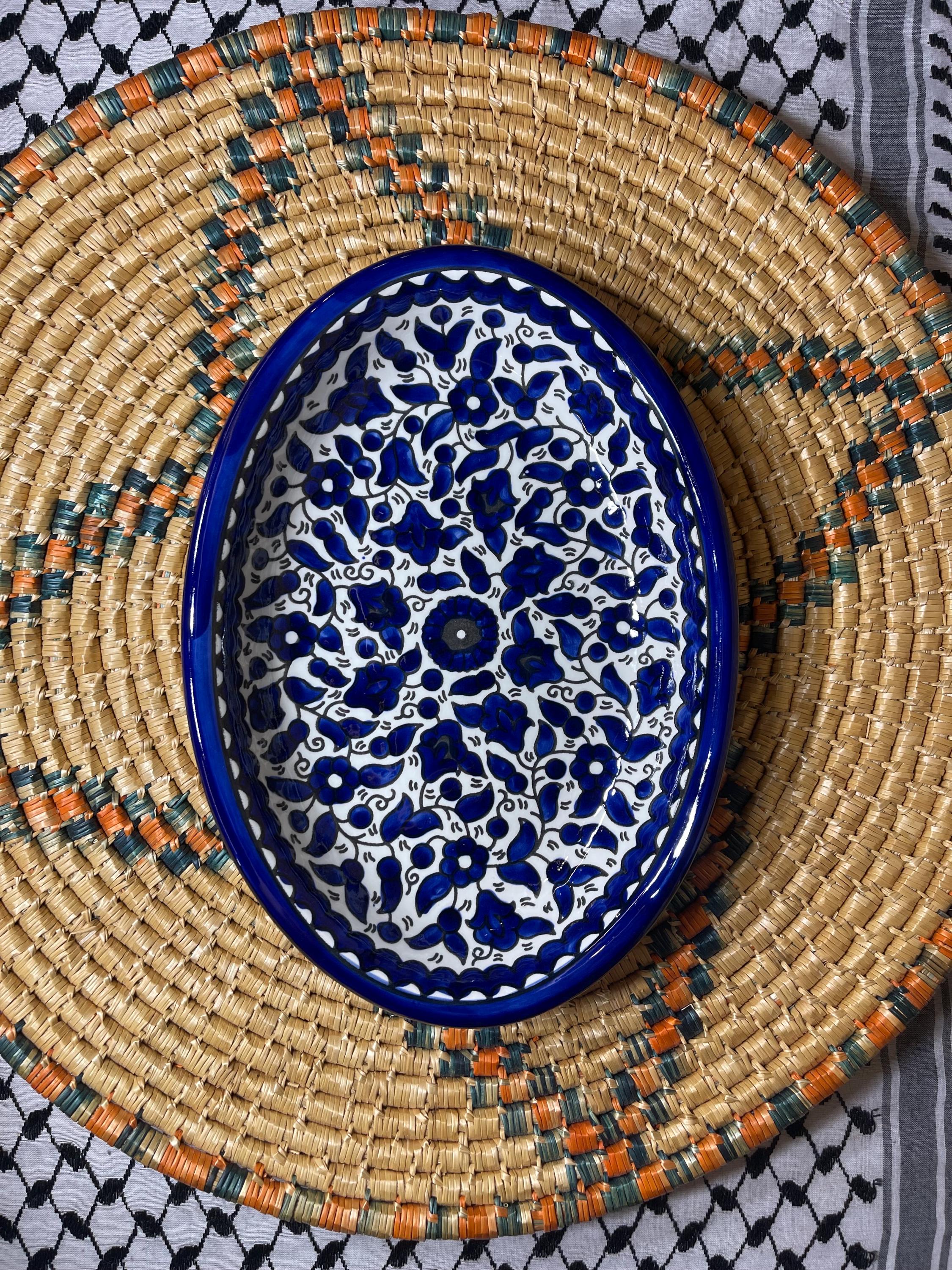 Oval Serving Platter Palestinian Pottery Oval Serving Platter Handmade ...