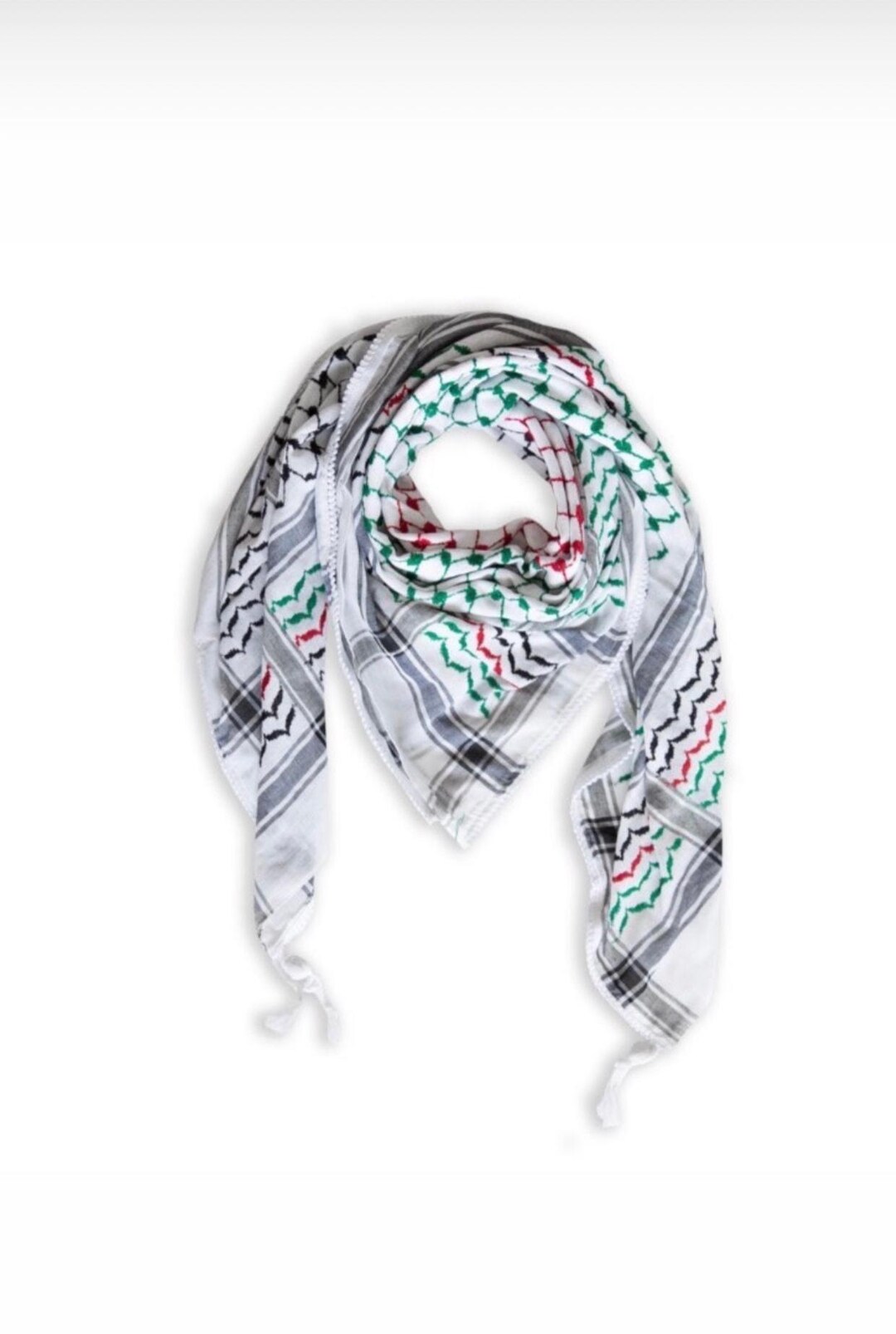 Keffiyeh (palestinian Seller) Scarf Palestinian Flag Pattern Thick ...