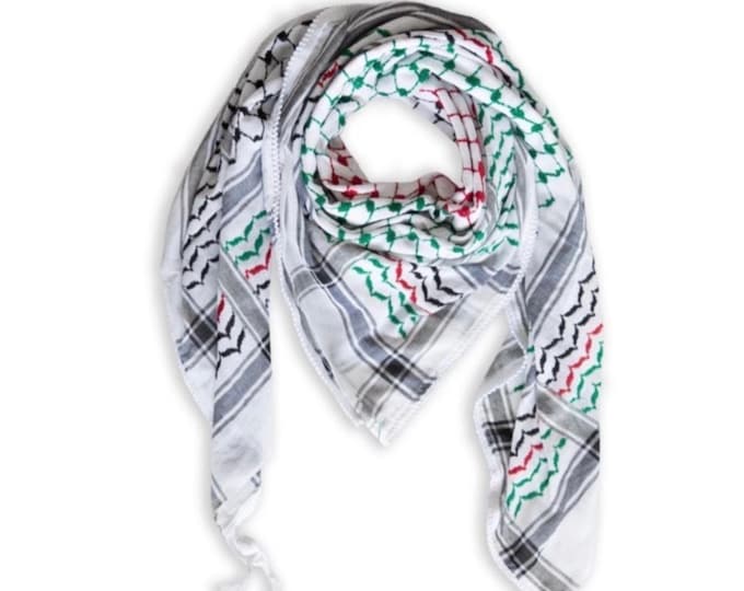 Keffiyeh (palestinian Seller) Scarf Palestinian Flag Pattern Thick ...