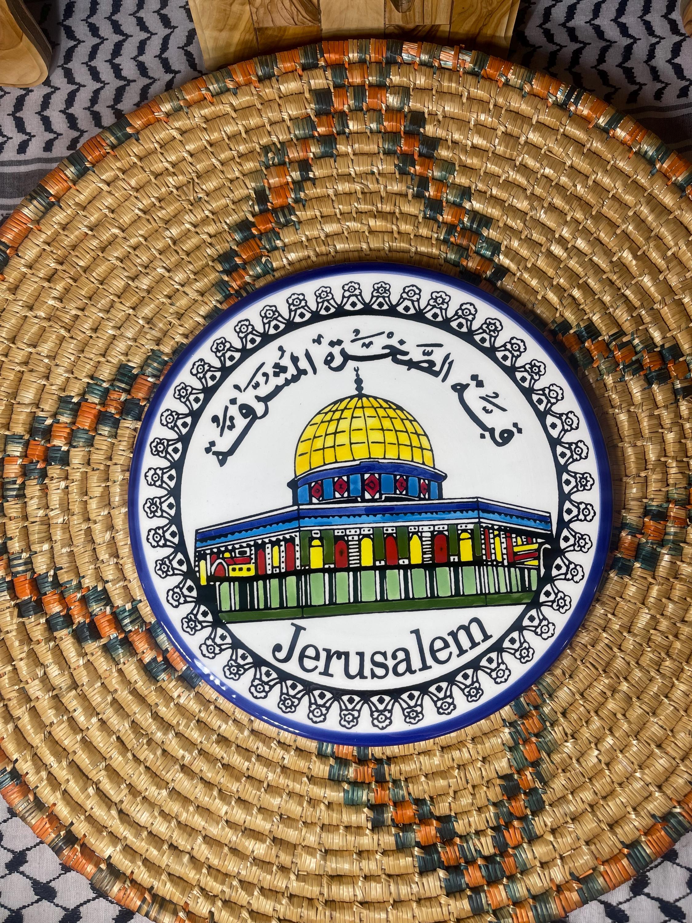 Palestine Pottery Jerusalem Painting Plate 25 Cm Handmade & Hand ...