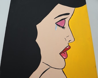 Pop Art Acrylic Painting Canvas %100 Painted by Hand 11x9 Home Deoor - Etsy