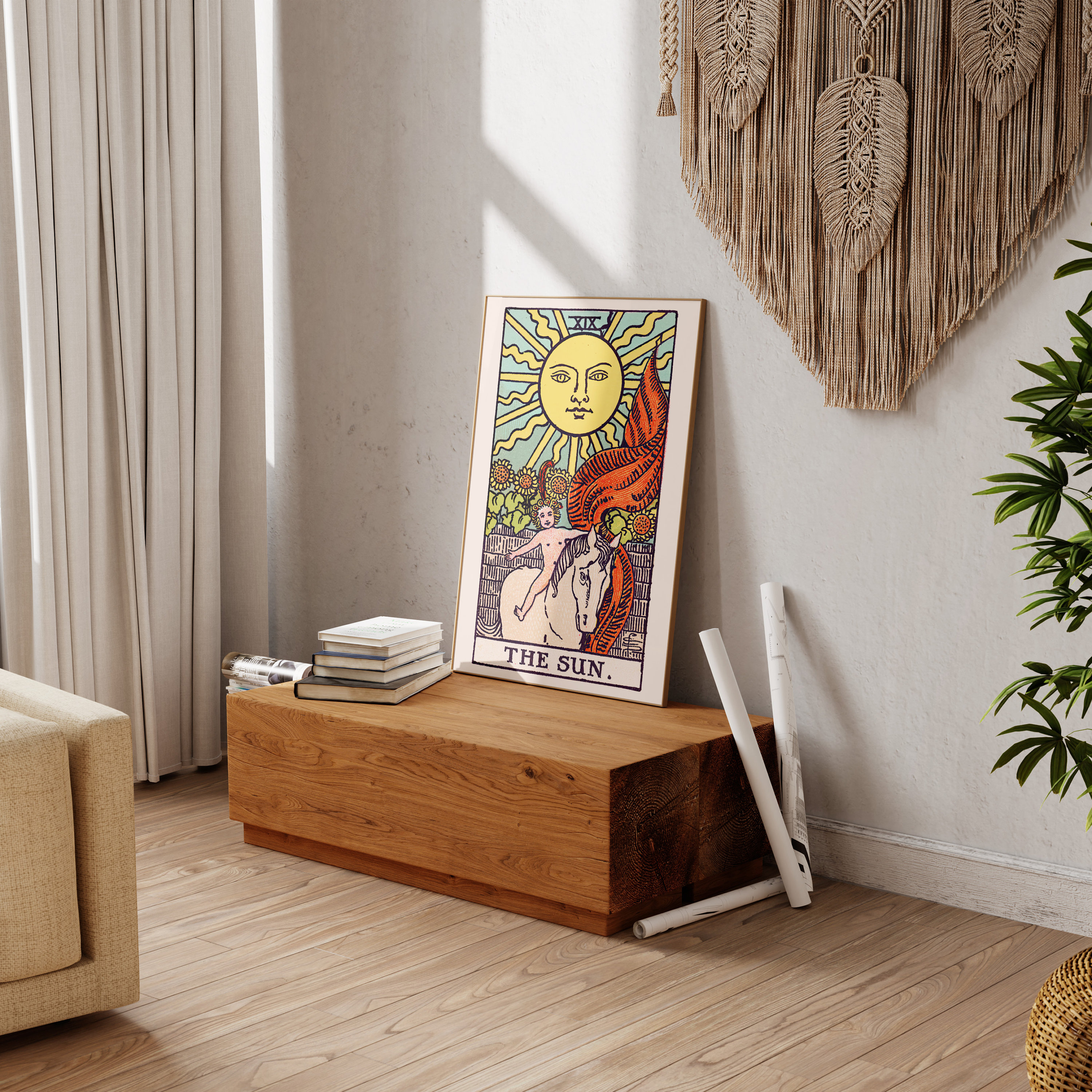 Tarot Print XIX The Sun premium Gicl e Art Print Of Vintage Tarot tarot-print-xix-the-sun-premium-gicl-e-art-print-of-vintage-tarot