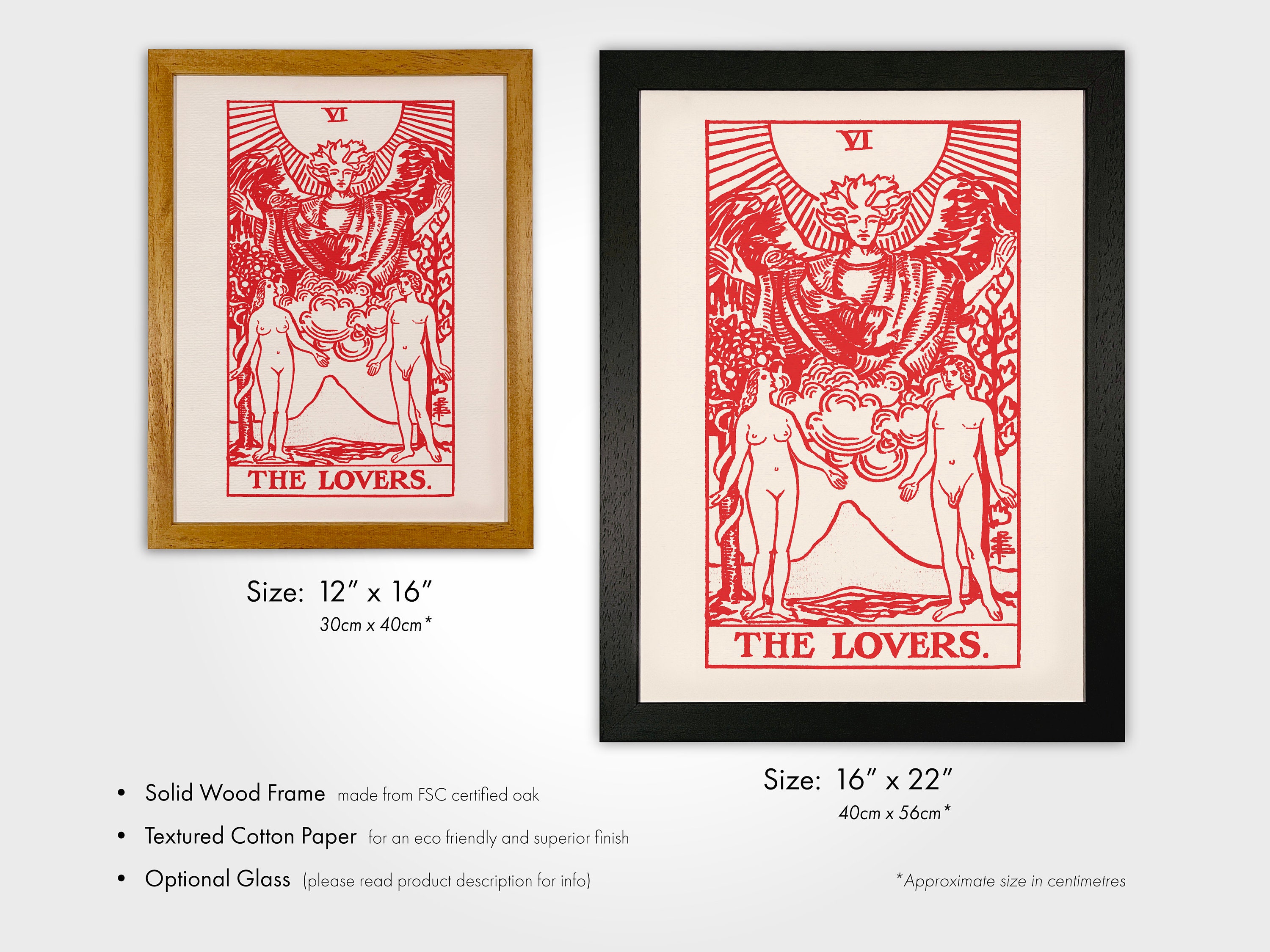 Tarot Print: VI the Lovers (premium Giclée Art Print of Vintage Tarot ...