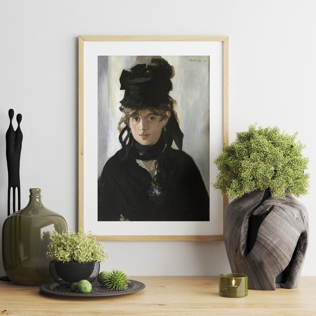 Edouard Manet Print: Berthe Morisot With Bouquet of Violets (premium ...