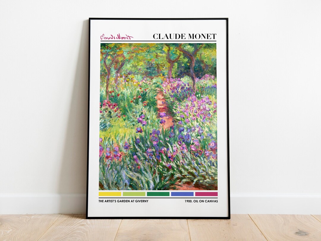 CLAUDE MONET Color Palette the Artist's Garden at - Etsy