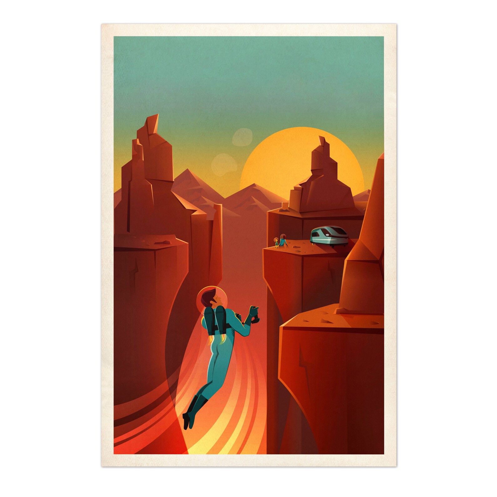 SPACEX - Vintage Space Travel Poster (mars - Valles Marineris) Hi-res ...
