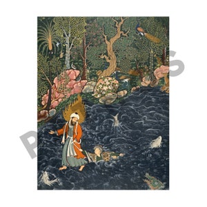 Set of 3 - Traditional Persian / Mughal Miniature Art Featuring ...