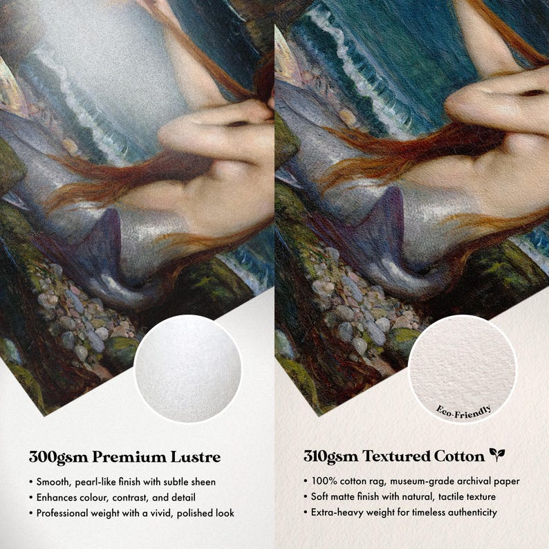 John William Waterhouse 'mermaid' Print | Pre-raphaelite Giclee Fine ...