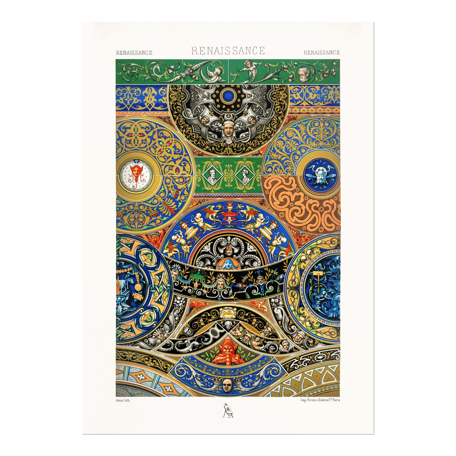 Renaissance Pattern Print by Albert Racinet (giclée Art Print of ...