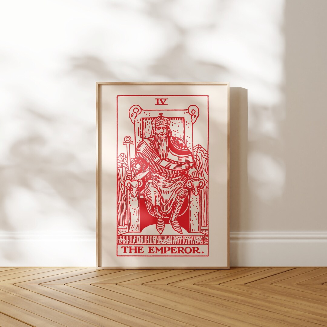 Tarot Print: IV the Emperor (premium Giclée Art Print of Vintage Tarot ...