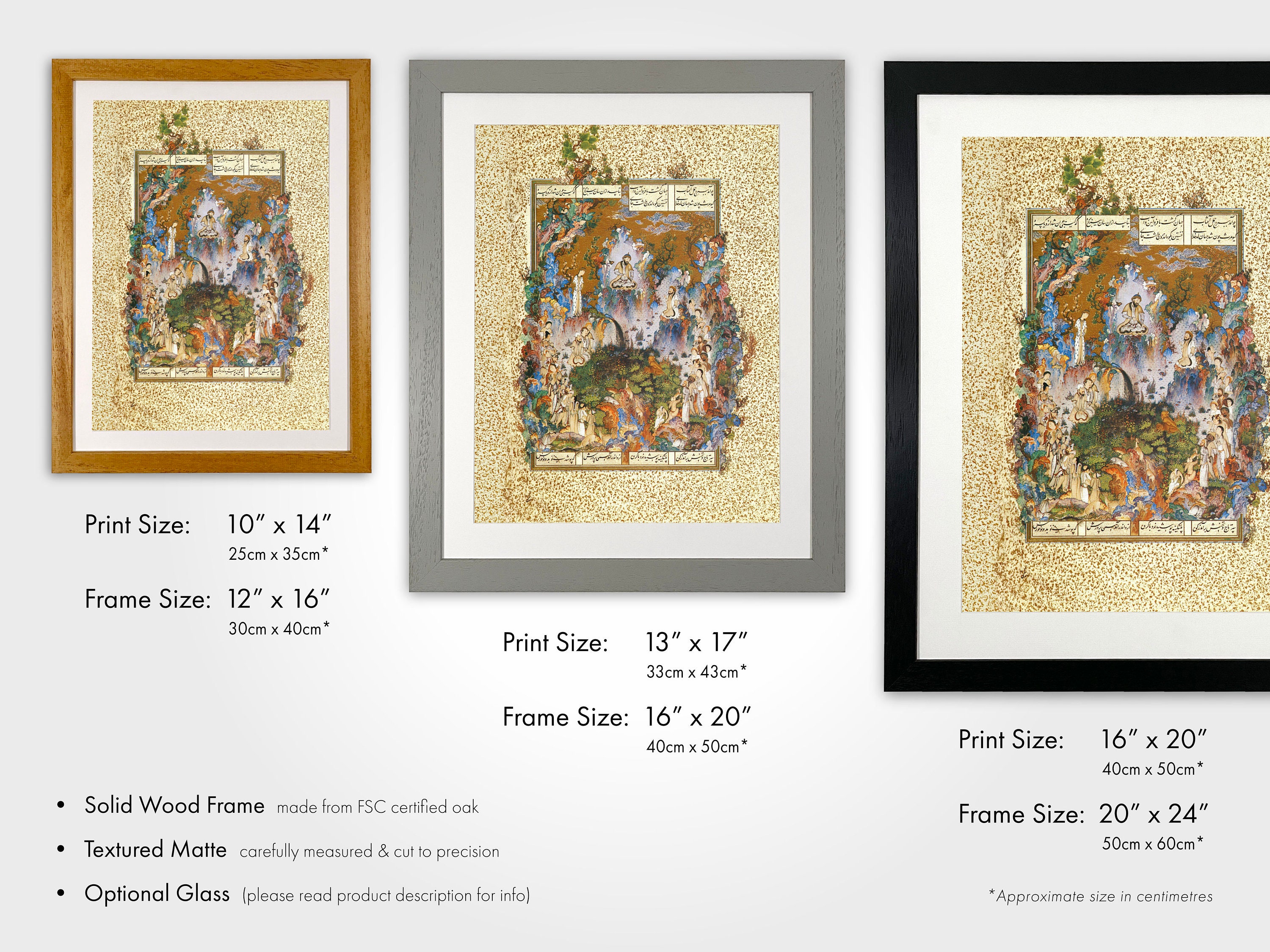 The Court of Gayumers by Aqa Mirak (traditional Persian Miniature Art ...