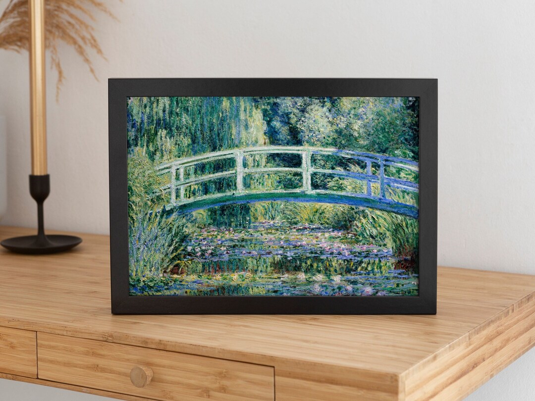 Claude Monet Print: Water Lilies & Japanese Bridge premium Giclée Art ...