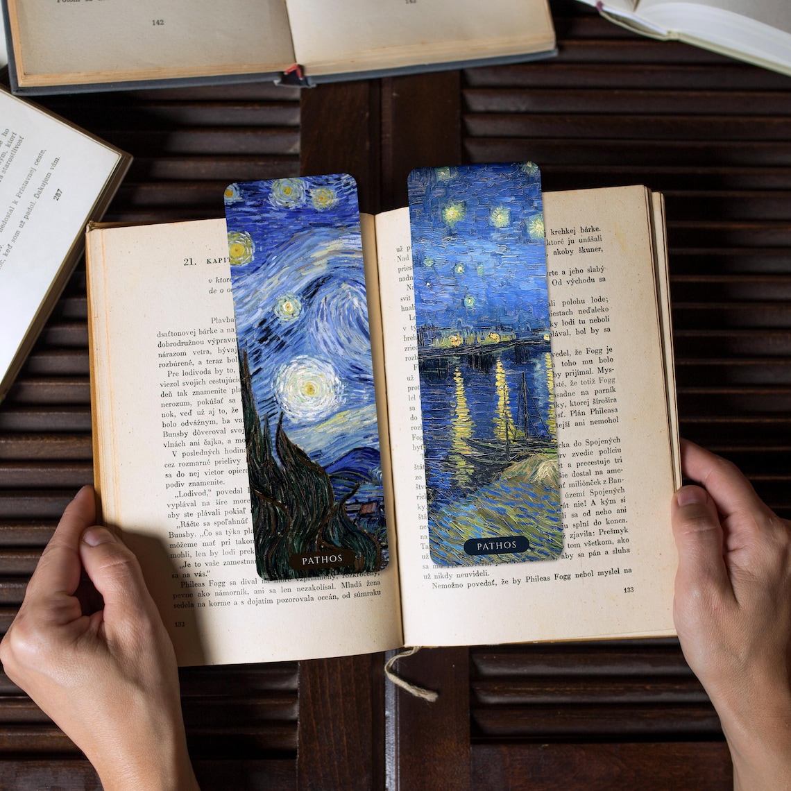 Vincent Van Gogh Bookmarks: Starry Night / Over the Rhone (custom ...