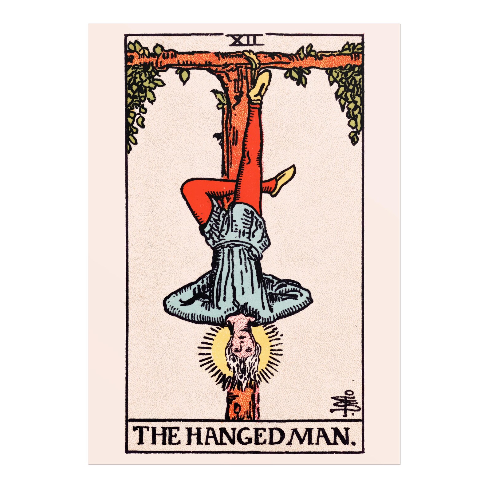 Tarot Print: XII the Hanged Man (premium Giclée Art Print of Vintage ...