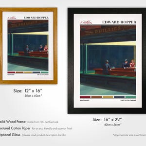 Edward Hopper Print: Nighthawks - Color Palette (premium Giclée Poster ...